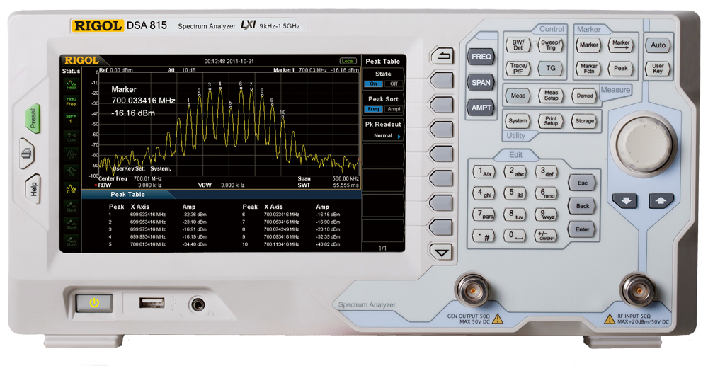 DSA832 - Spektrumanalysator - Rigol
